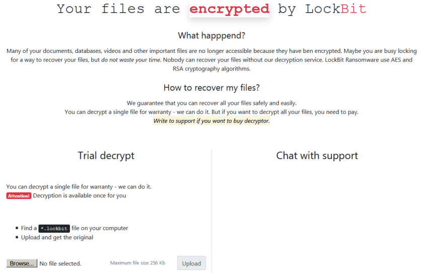 LockBit ransomware removal and files decryptor - MySpyBot