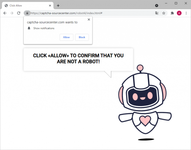 Remove Captcha-sourcecenter.com popup virus from Chrome/Firefox/Edge/Safari - MySpyBot