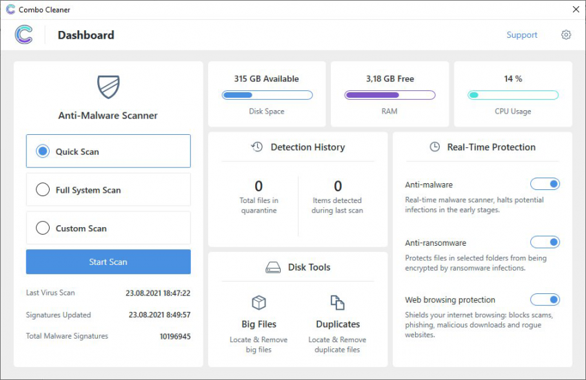 Combo Cleaner for Windows review - MySpyBot